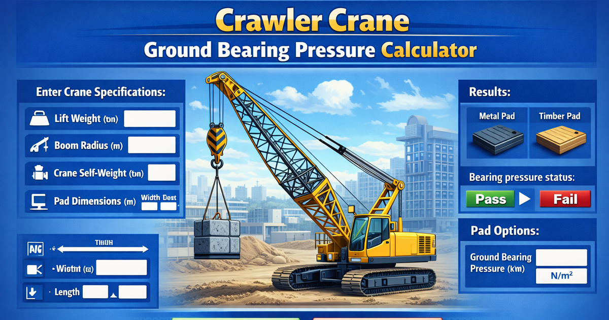 Ground Pressure Calculator (Crawler Cranes)